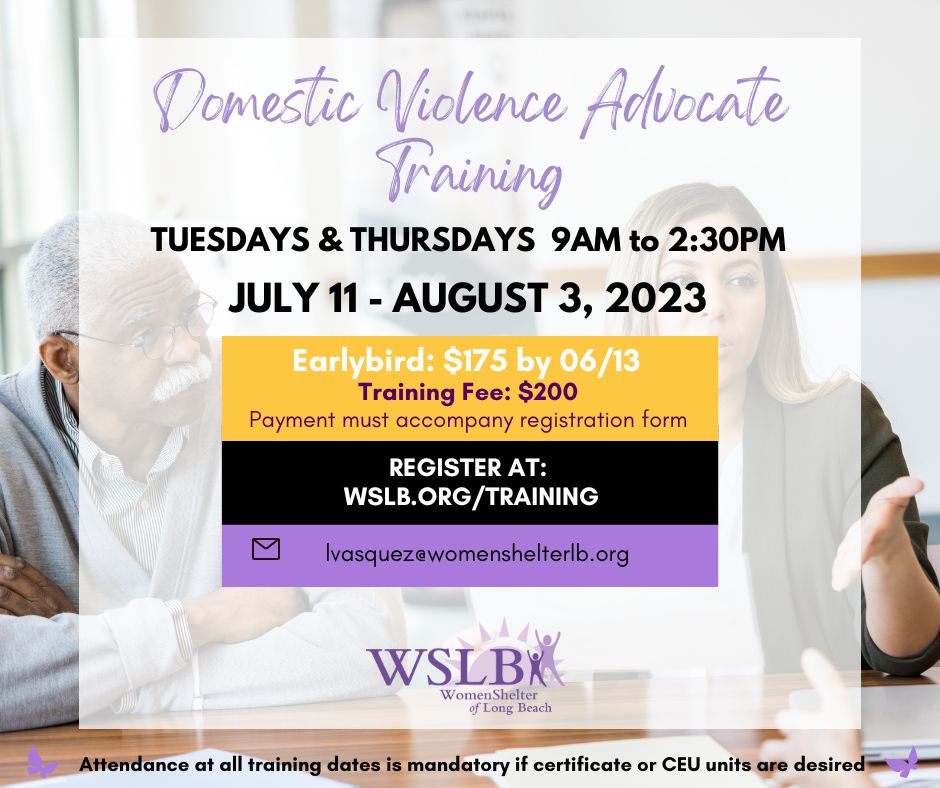 Domestic Violence Advocate Training – WomenShelter of Long Beach